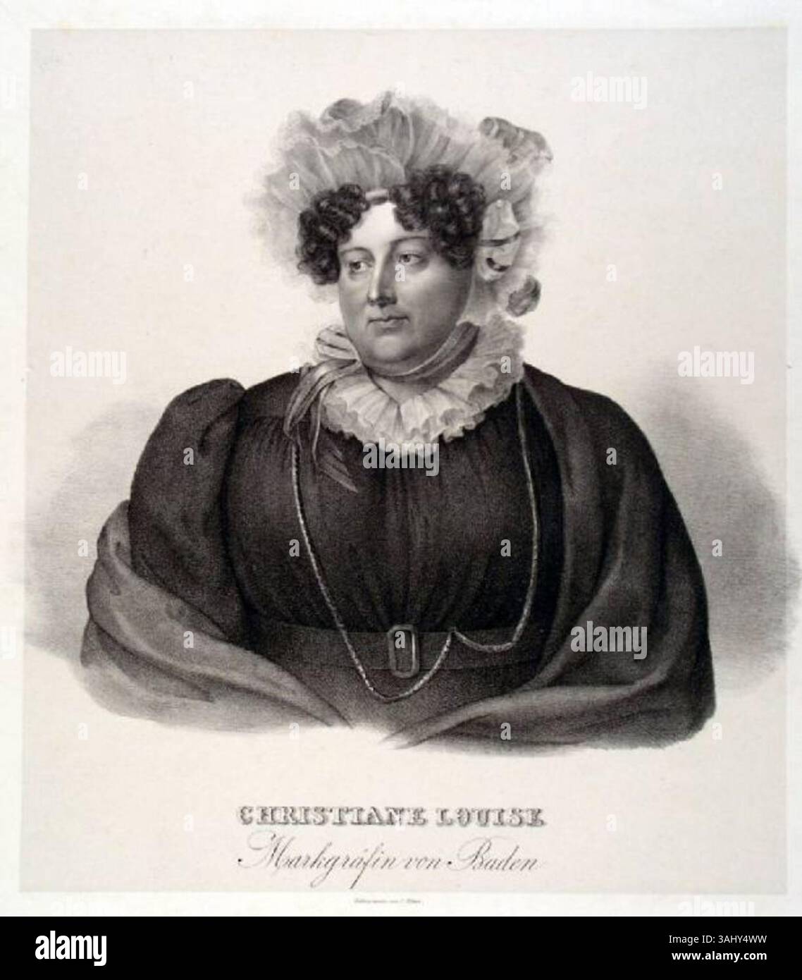 This lithograph by Johann Velten, circa 1825, depicts Christiane Luise ...