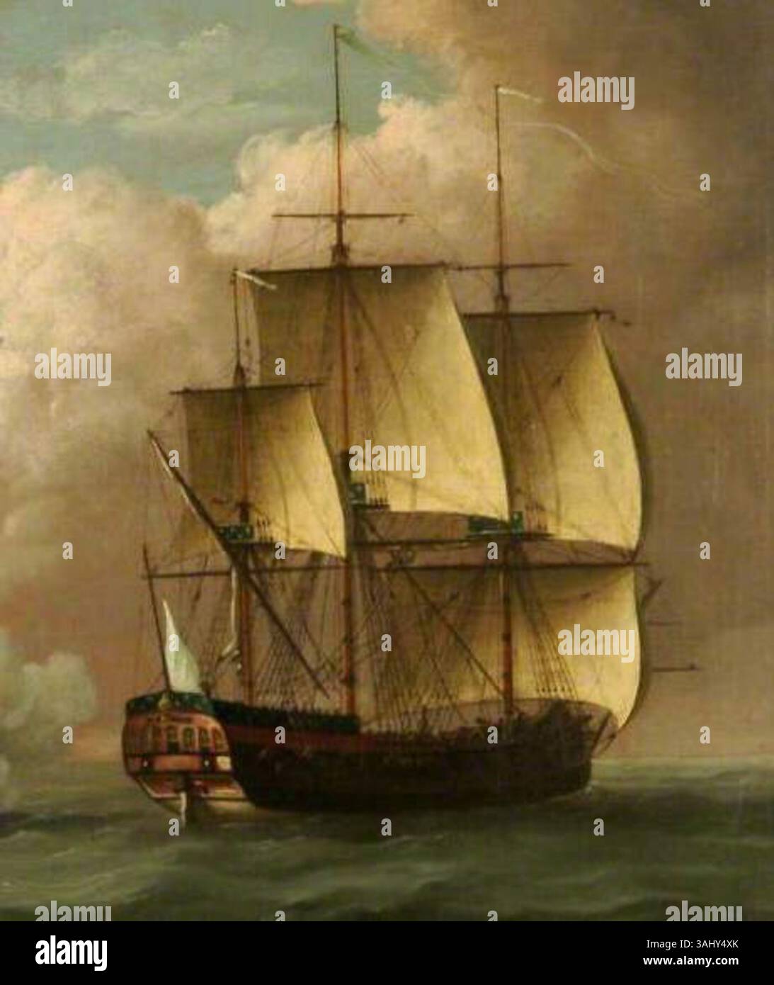 HMS Brune captures the French frigate L'Oiseau on 23 October 1762 ...