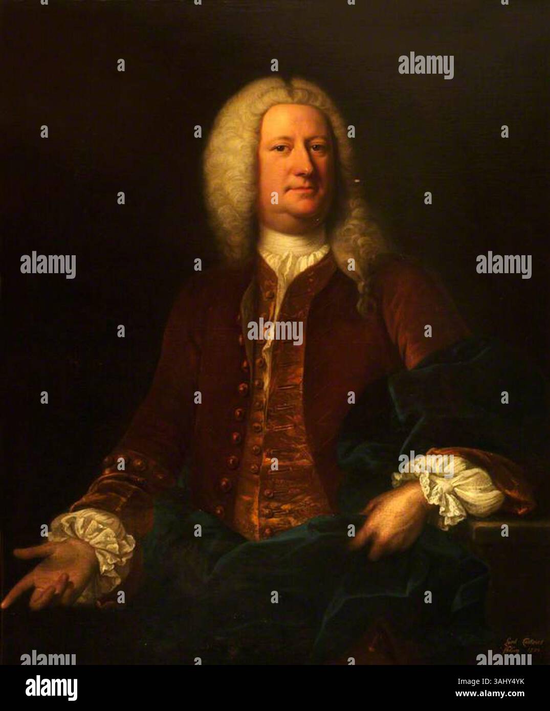 This portrait, attributed to Thomas Hudson, depicts John Carteret, 2nd Earl Granville (1690-1763 ...