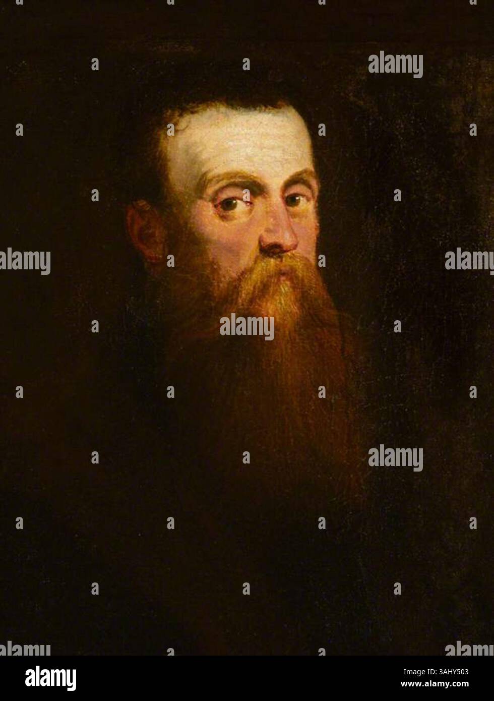 This 16th-century portrait, attributed to Jacopo Tintoretto, depicts an ...