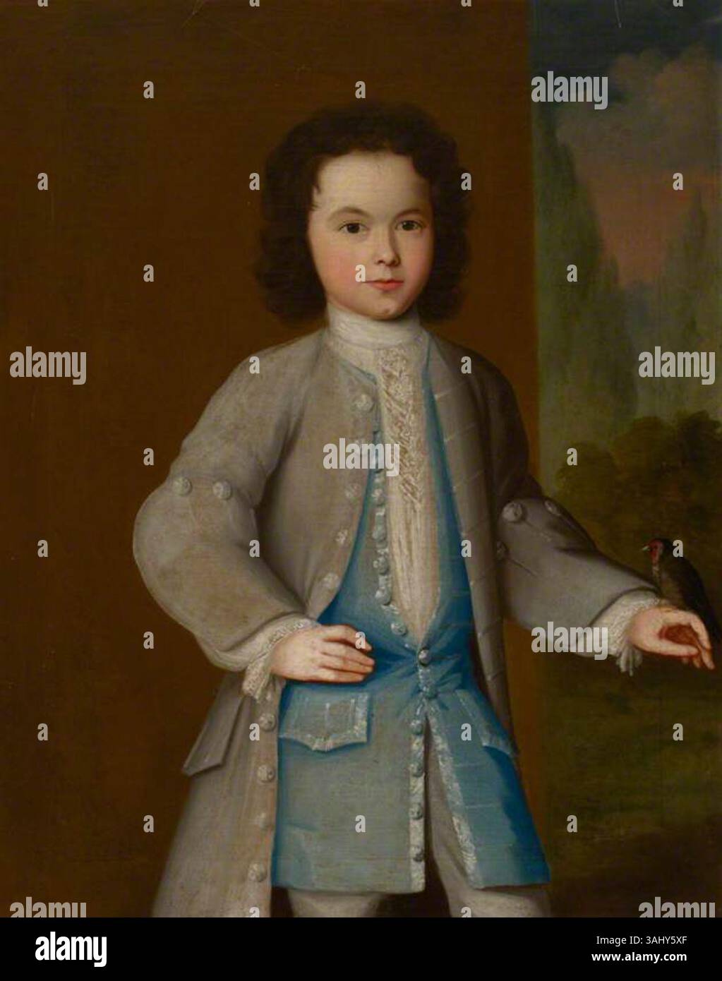 A portrait of John Hussey (d.1754), painted by the British (English ...