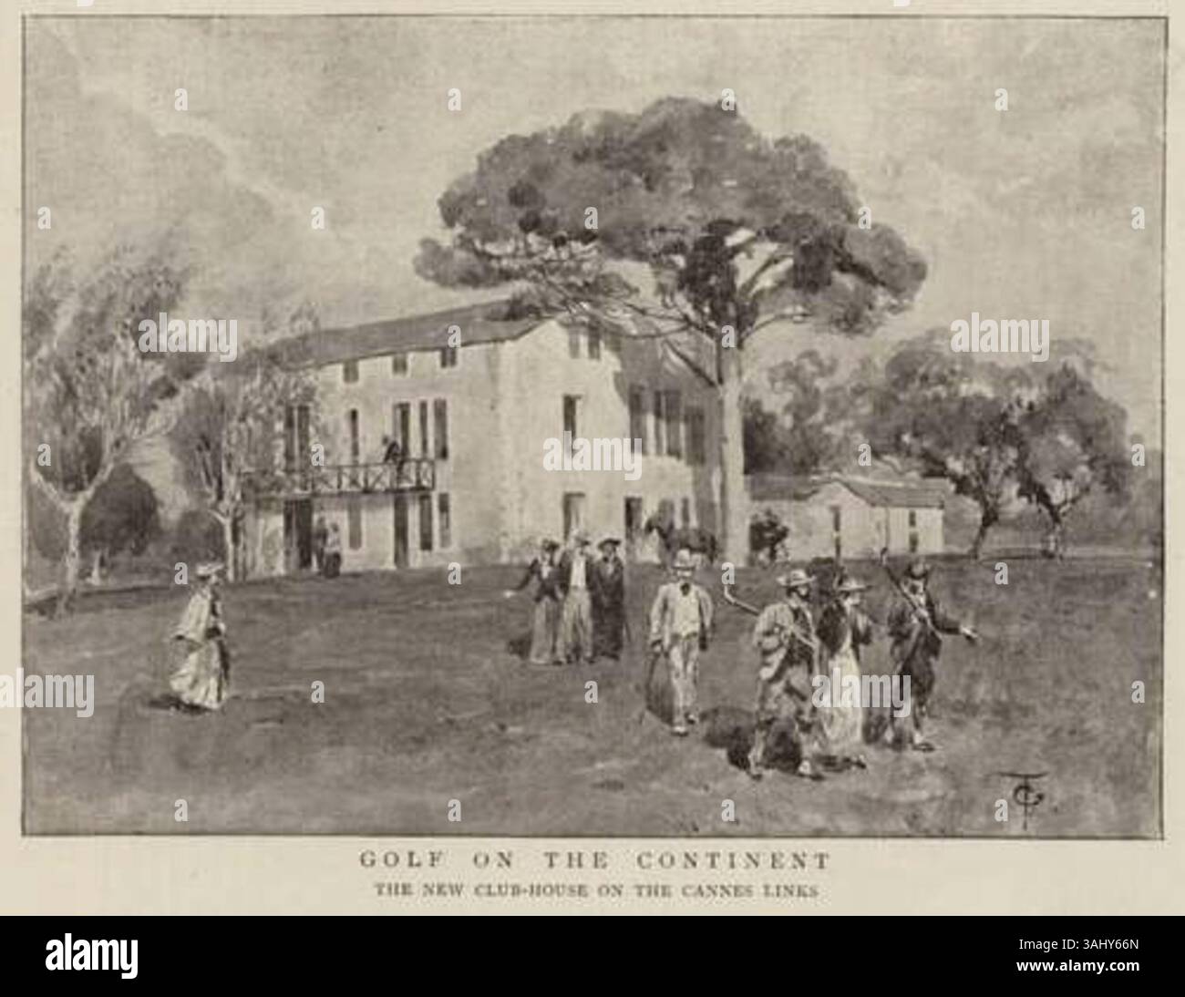 This 1892 illustration from *The Graphic* depicts the new Golf Club ...