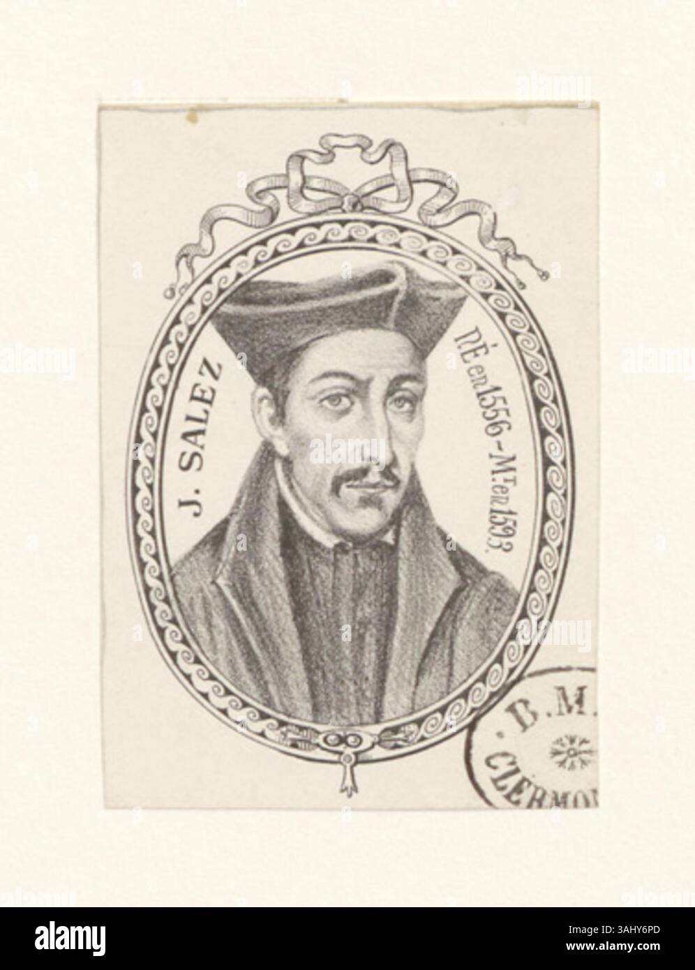 This lithograph portrays Jacques Salès, born in 1556 and deceased in ...