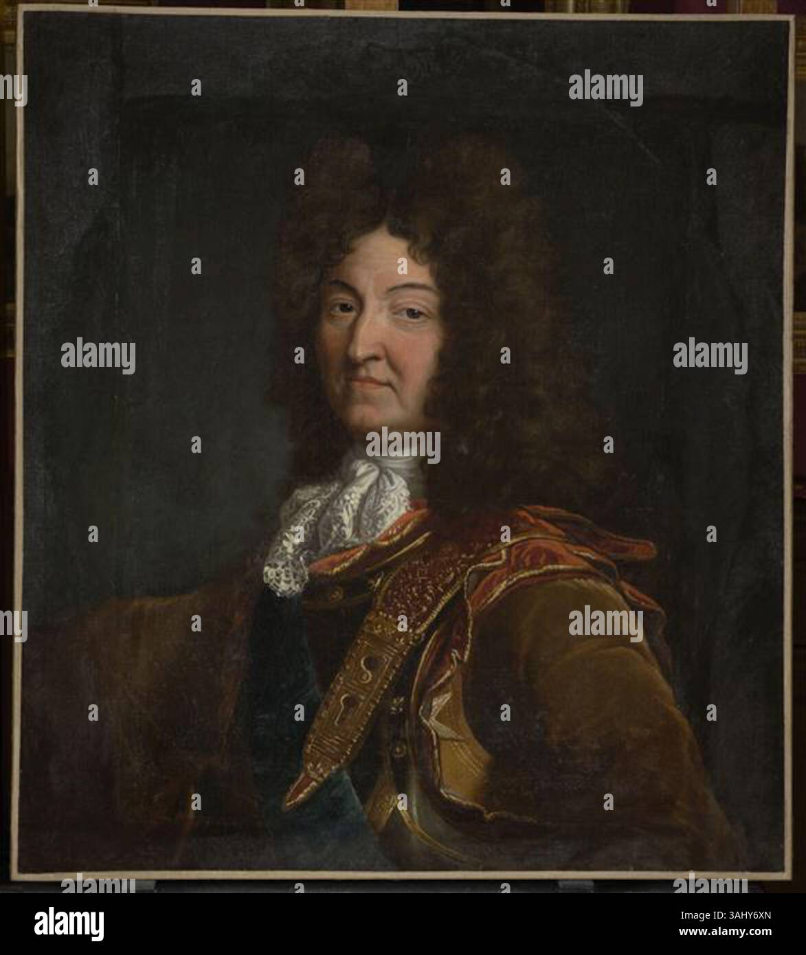 This portrait of Louis XIV of France, painted between 1700 and 1750 ...