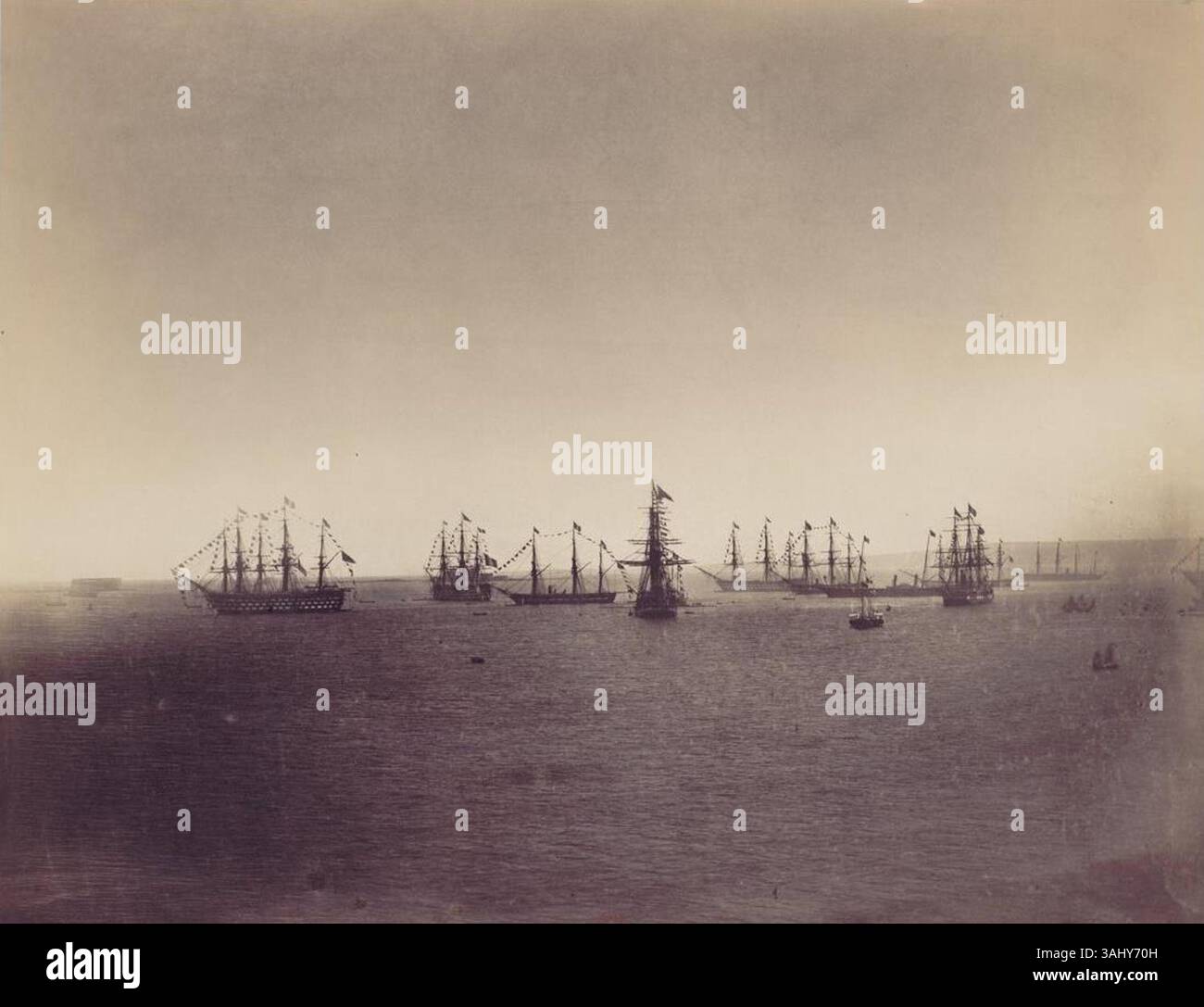 The 1858 photograph by Gustave Le Gray captures the Franco-British ...