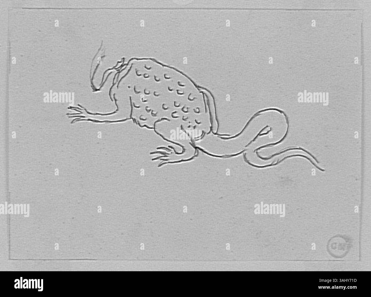 This fantastical animal study by Gustave Moreau, titled 'Etude d'animal ...
