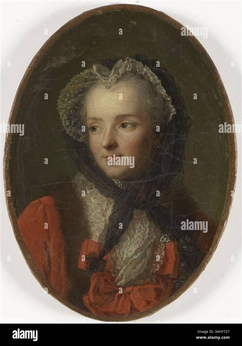 This 1776 portrait by Jean-Marie Ribou depicts Marie Leczinska, Queen ...