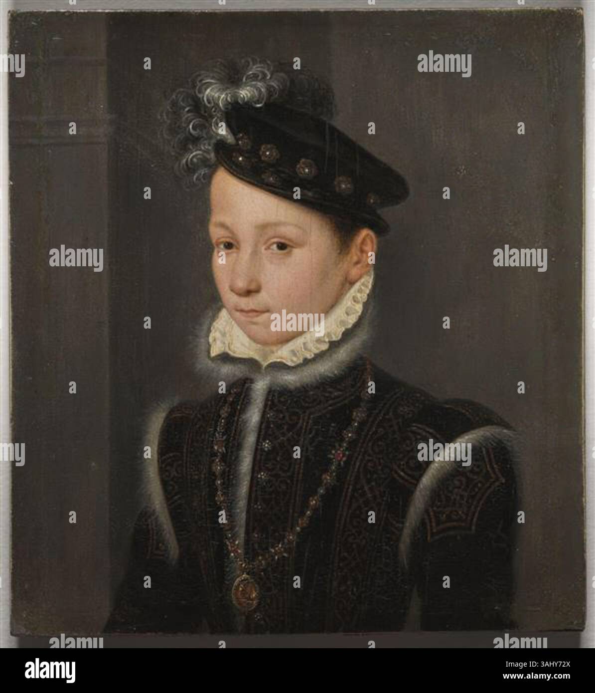 This portrait of Charles IX, King of France, was painted around 1569 in ...