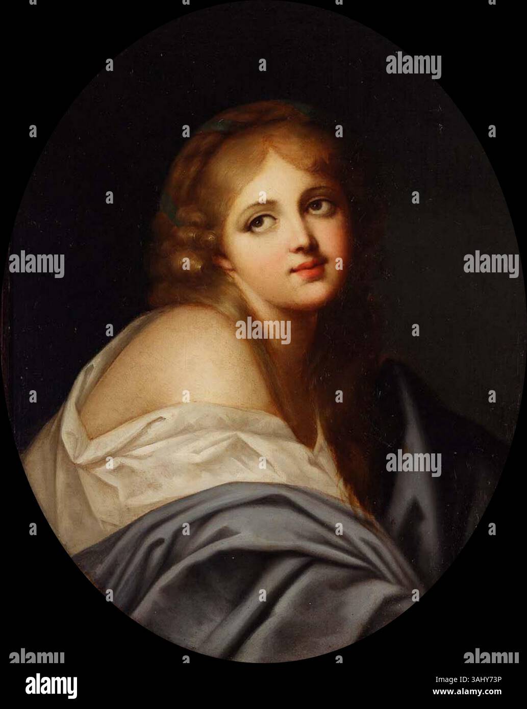 This 18th-century oil painting, based on Jean-Baptiste Greuze’s style ...