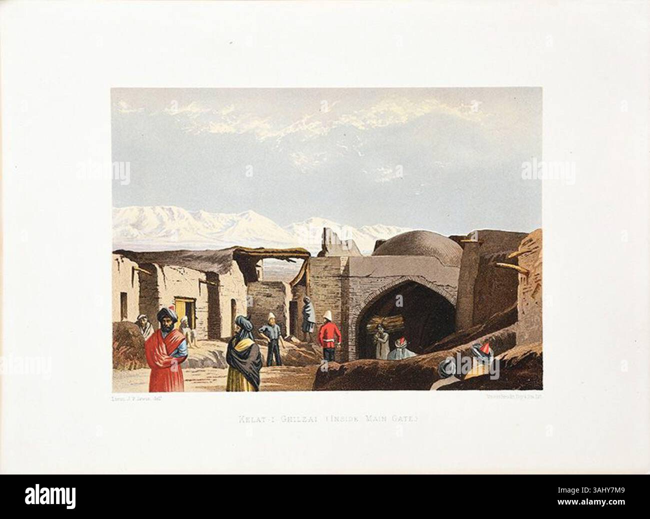 This lithograph by Lieutenant John Frederick Irwin depicts the main ...