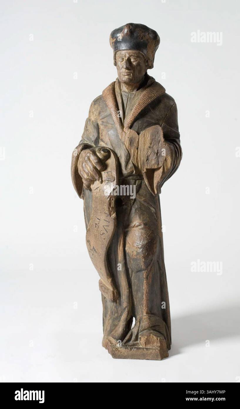 The figurehead of the Dutch ship 'De Liefde,' depicting the philosopher ...