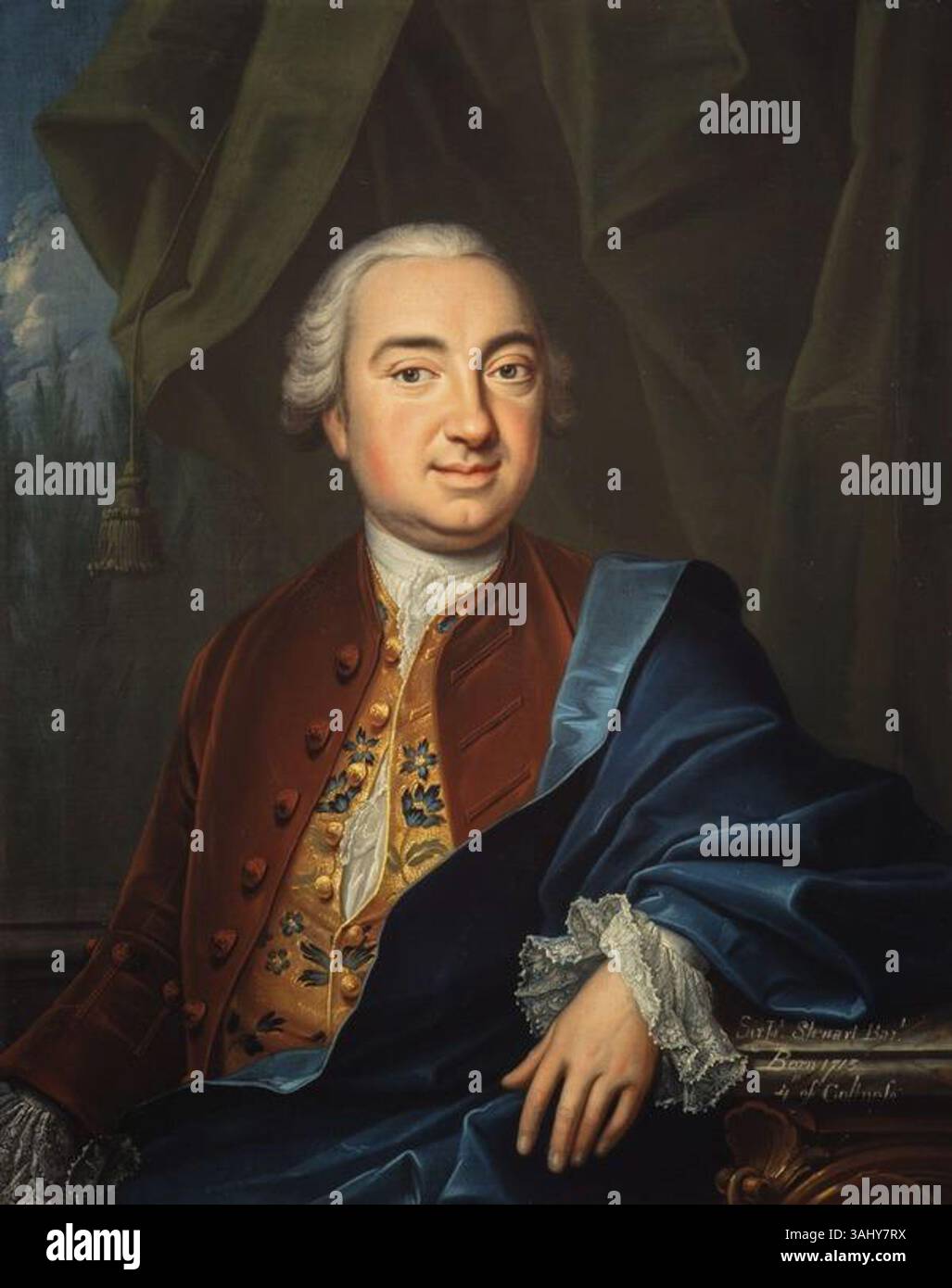 The portrait of Sir James Steuart Denham, painted by Wolfgang Dietrich ...