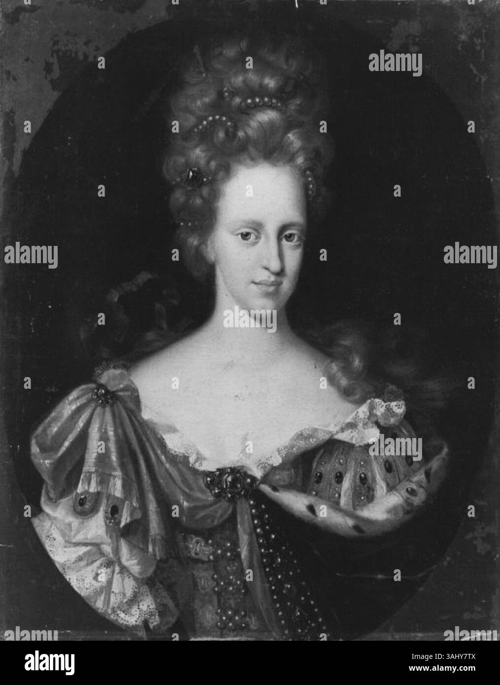Portrait of Princess Hedwig Elisabeth Amalie, painted in 1691, from the ...