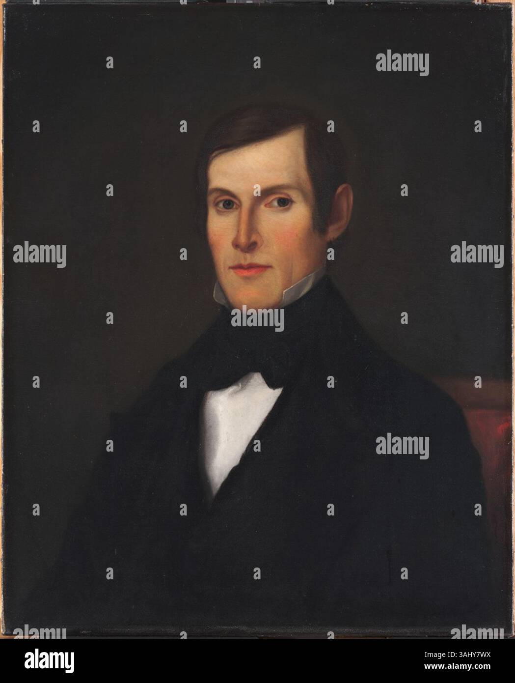 This circa 1840 oil on canvas portrait depicts the Reverend Washington ...