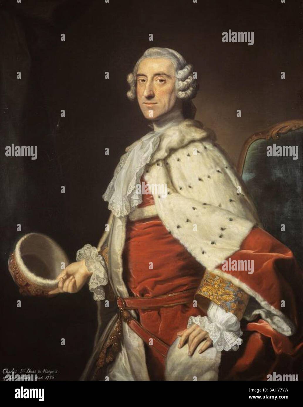 This portrait by Thomas Hudson shows Charles Douglas, 3rd Duke of ...