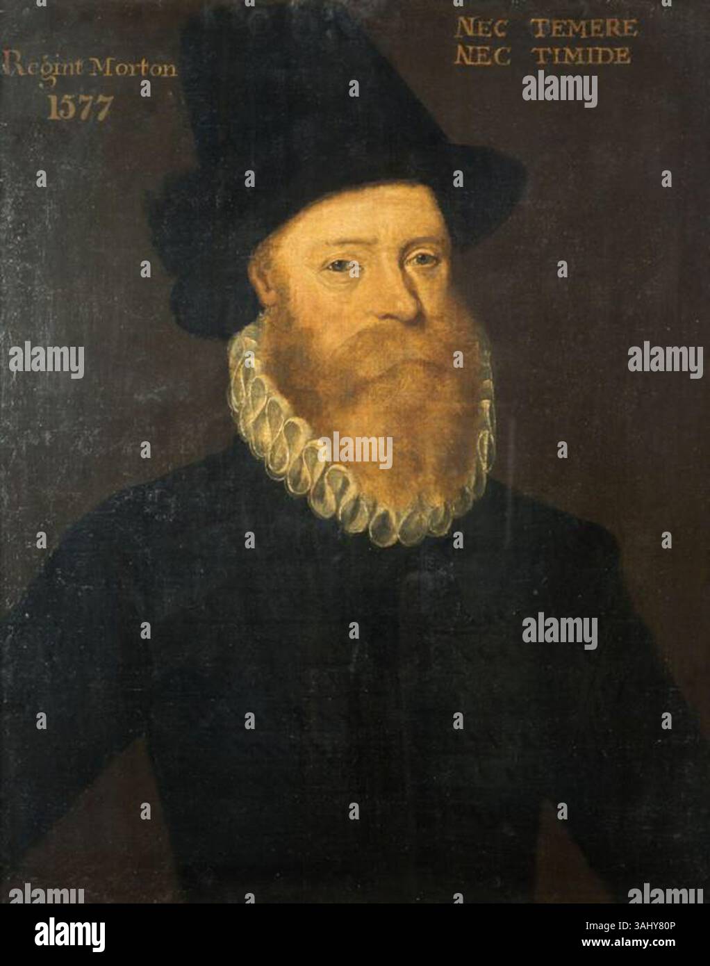 A 1577 portrait of James Douglas, 4th Earl of Morton, who served as ...