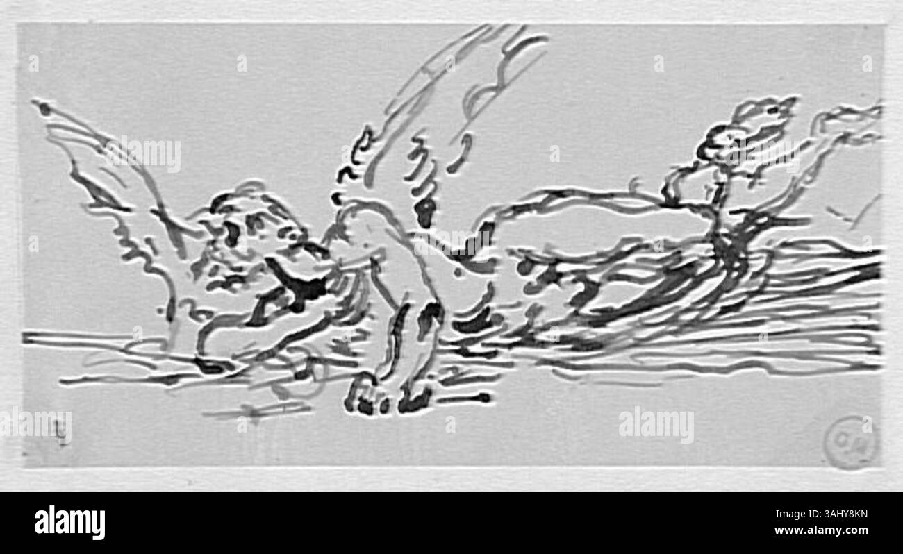 Gustave Moreau's 'Ange ou chimère à terre' (Angel or Chimera on the ...