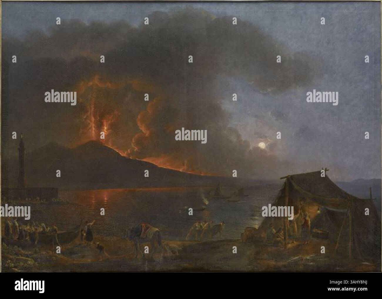 Simon Denis’s 1812 painting 'Éruption du Vésuve' depicts the eruption ...