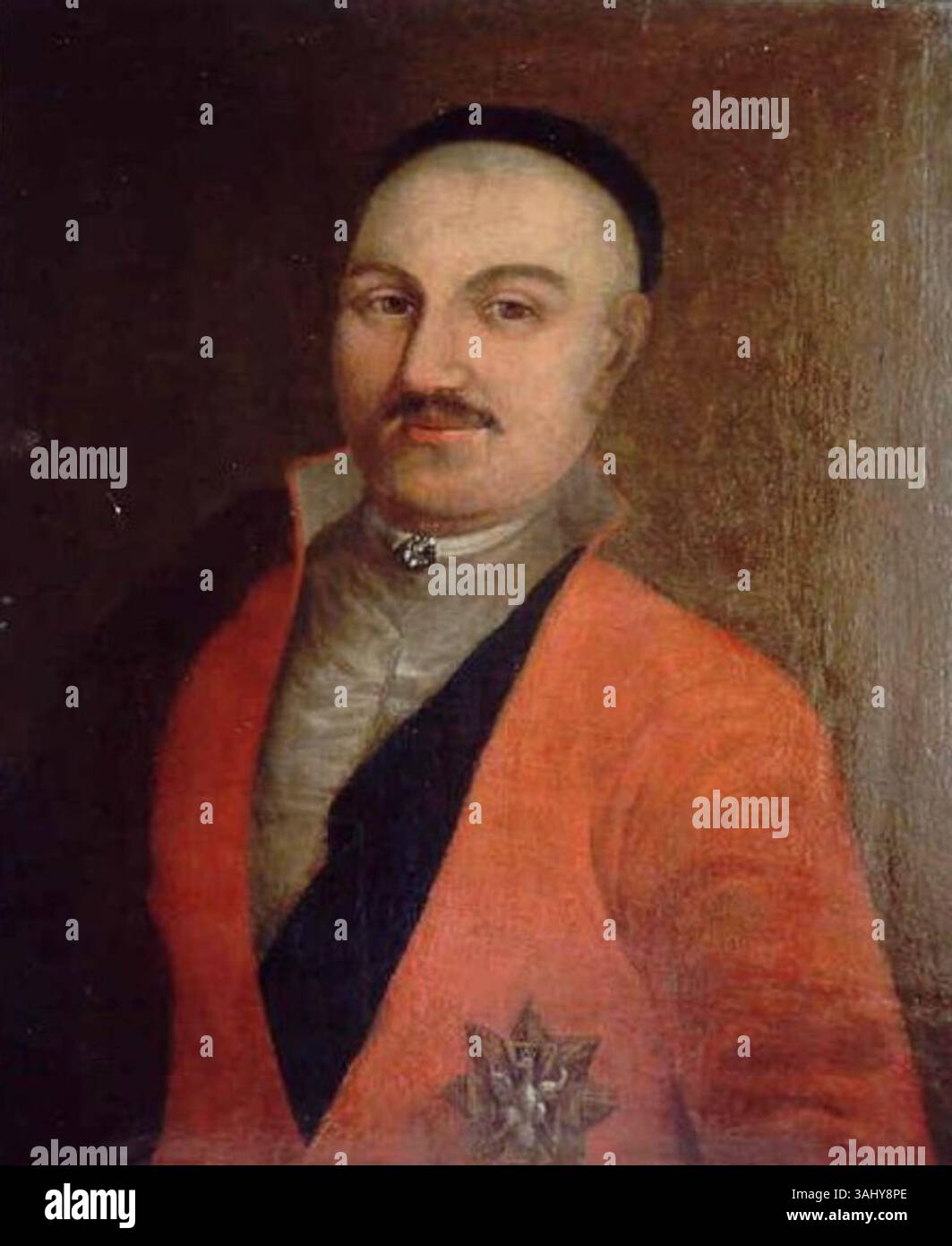 This 18th-century oil portrait depicts Piotr Maachowski, the Voivode of ...