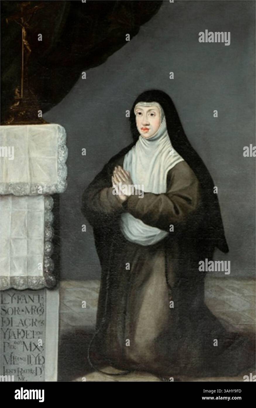 The painting by Matías de Torres, dated to the 17th century, portrays Archduchess Margaretha of ...