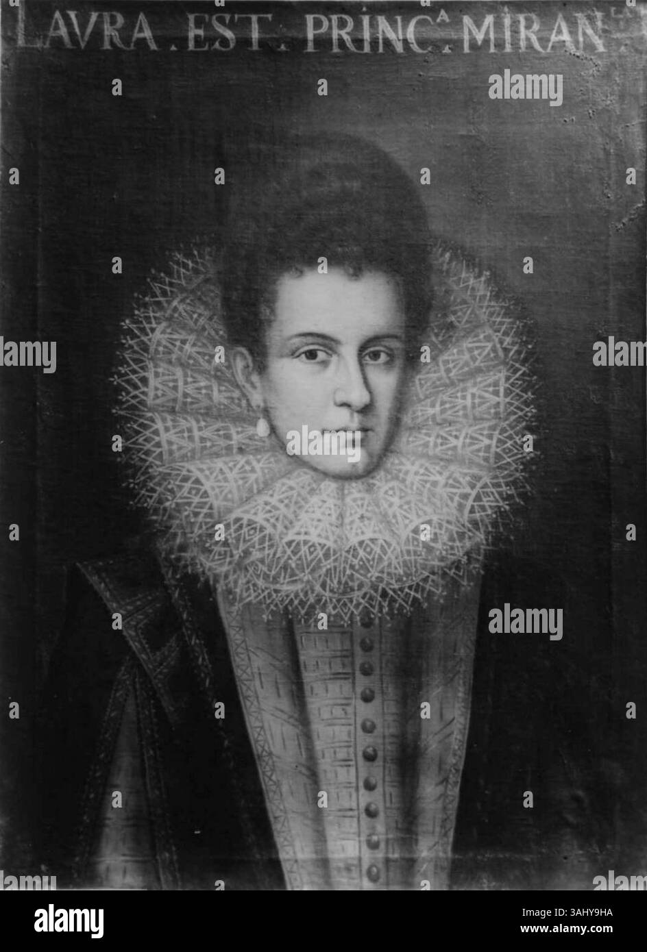 Portrait of Laura d'Este (1594-1630), the wife of Alessandro I Pico ...