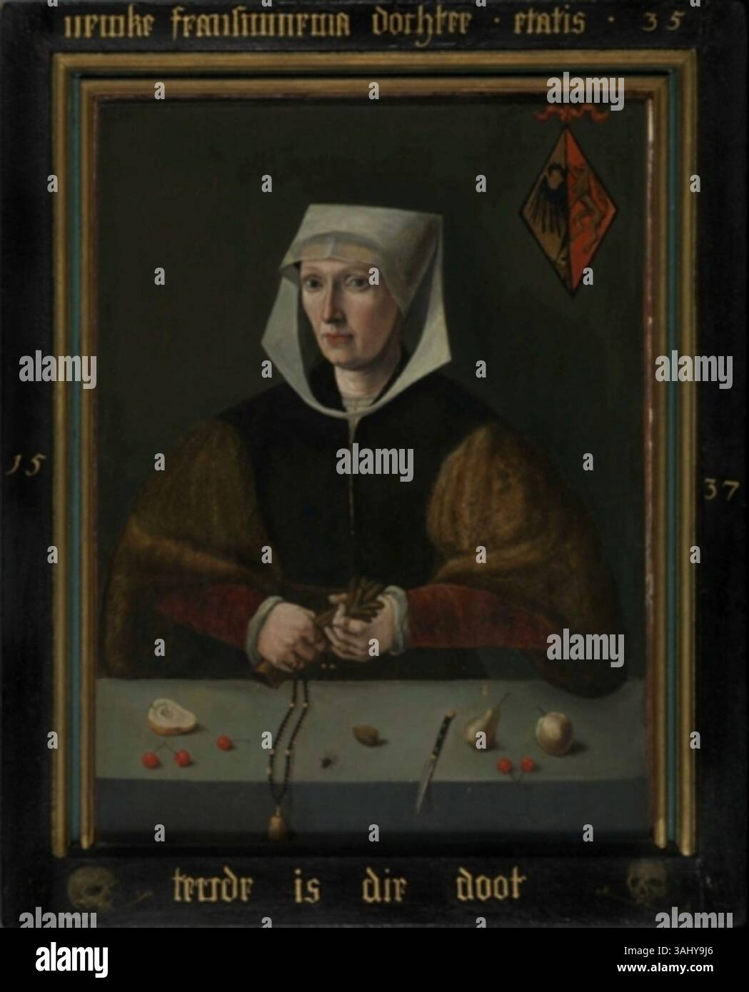 This 1537 oil on panel portrait, attributed to the Master of the ...