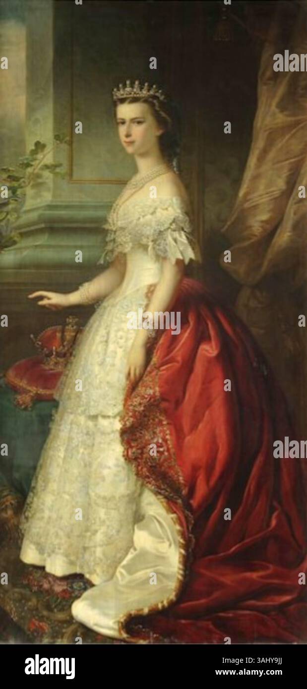This 1859 oil painting by Franz Russ the Elder portrays Empress ...