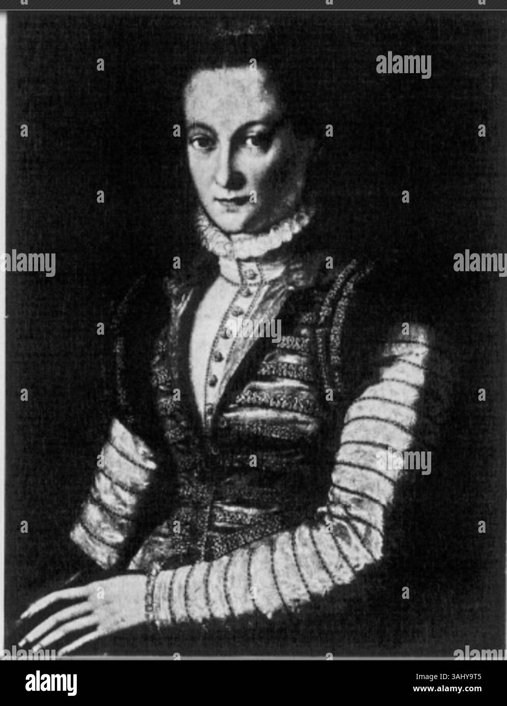 A portrait by Alessandro Allori depicting a young noblewoman with a lute, once identified as ...