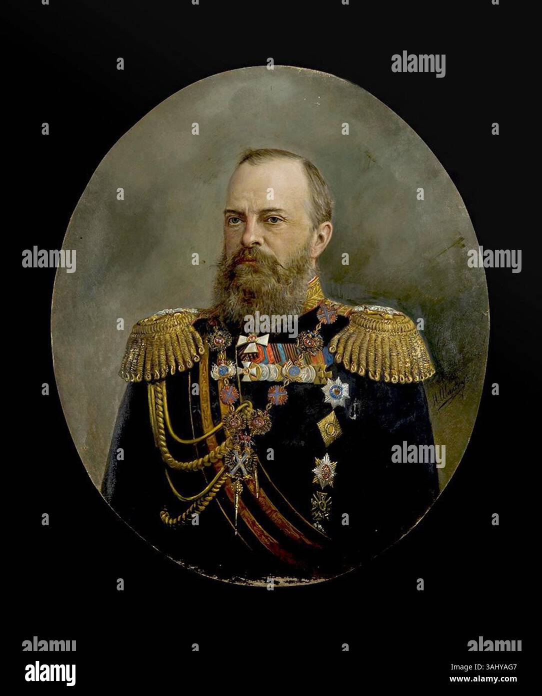 The portrait of Grand Duke Mikhail Nikolaevich, painted by Nikolay ...