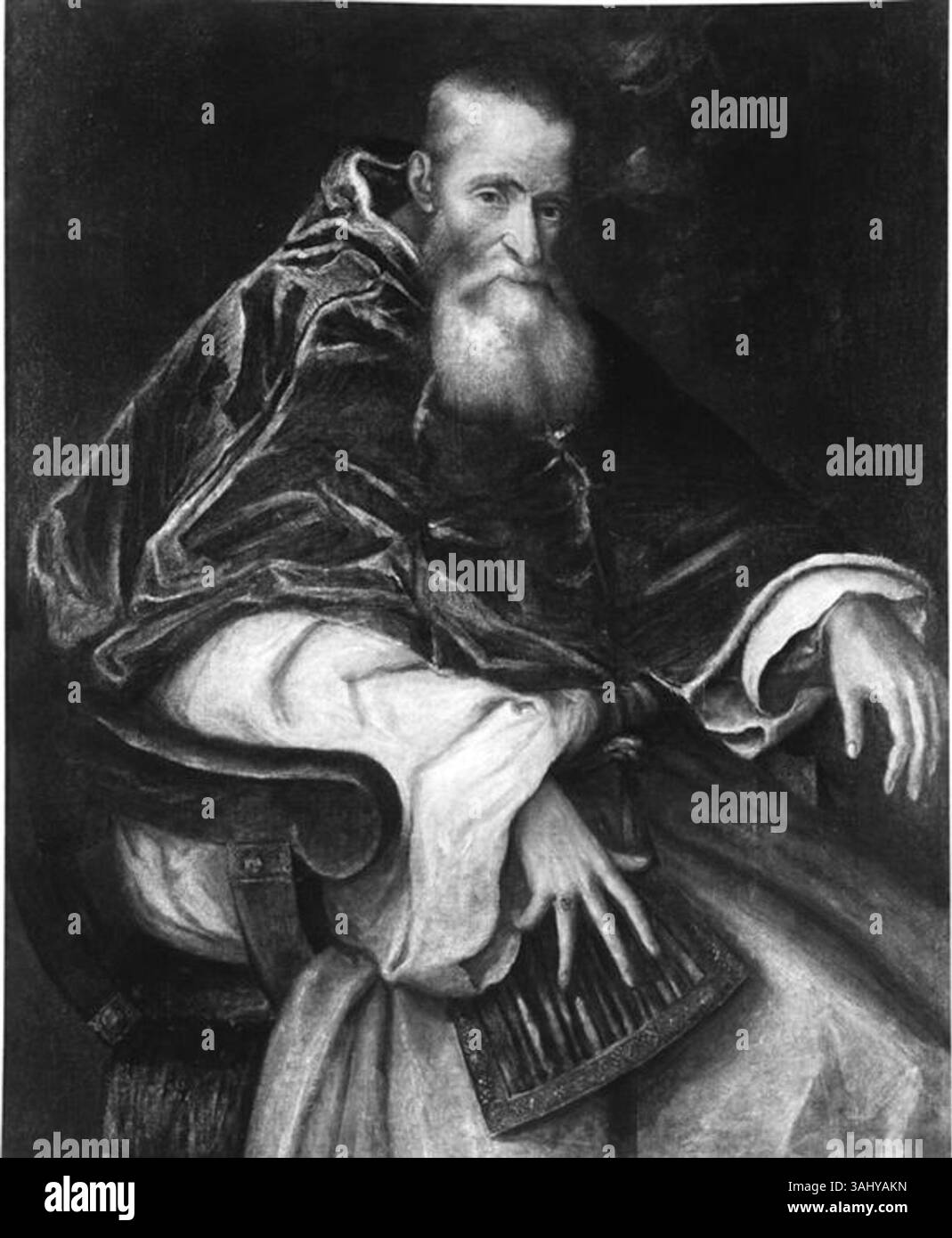 Portrait of Pope Paul III, attributed to El Greco, painted before 1570 ...