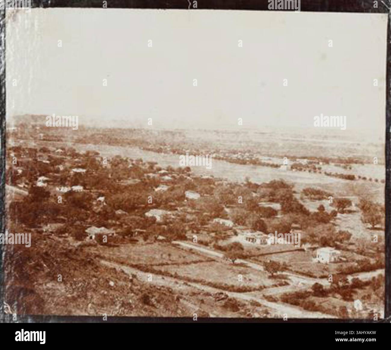 This photograph taken in 1861 shows a view of the Palaverium Cantonment ...