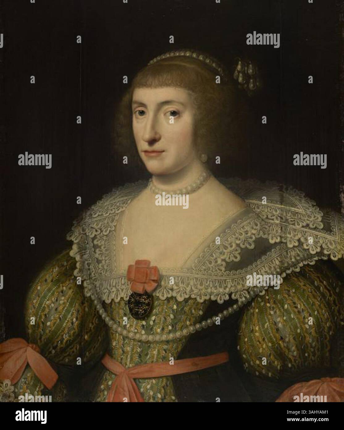 This painting, dating from circa 1628, portrays Elizabeth, Queen of ...