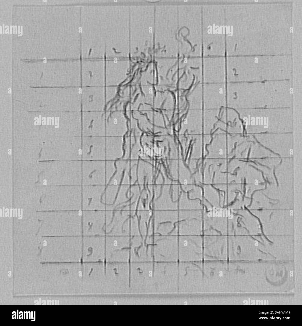 This study for 'Hercules and the Hydra of Lerna' captures the detailed ...