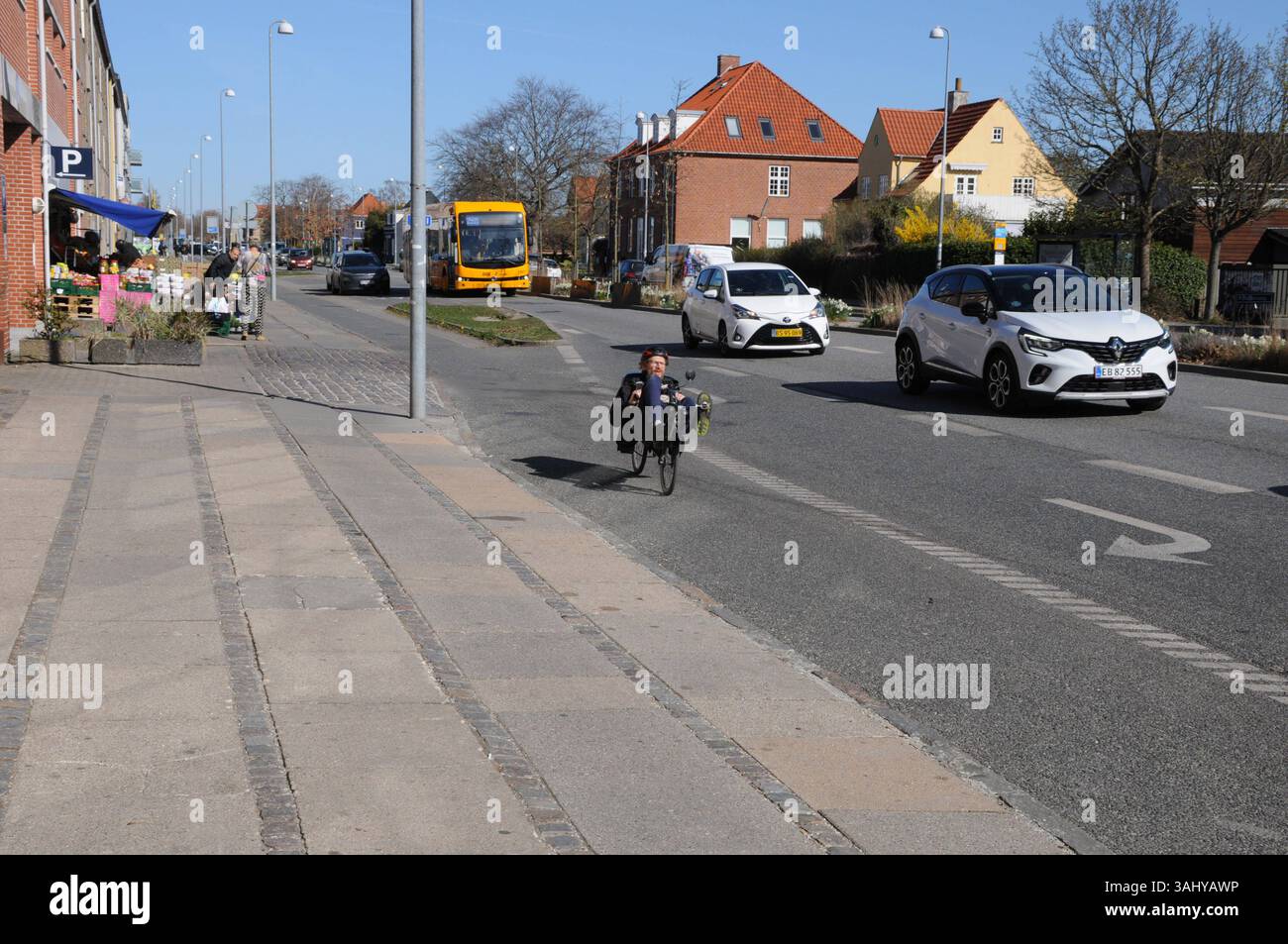 Copenhagen/ DenmarK/10 april 2025/bicyclers ride on bike lane in danisn ...