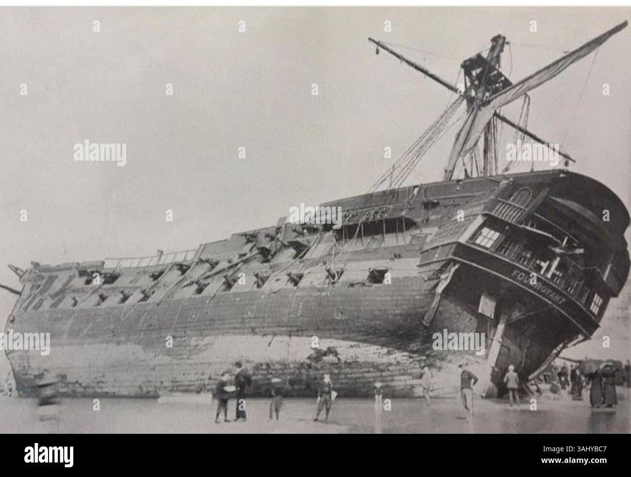 A 1897 photograph shows the wreck of HMS Foudroyant at Blackpool’s North Pier. The British ...