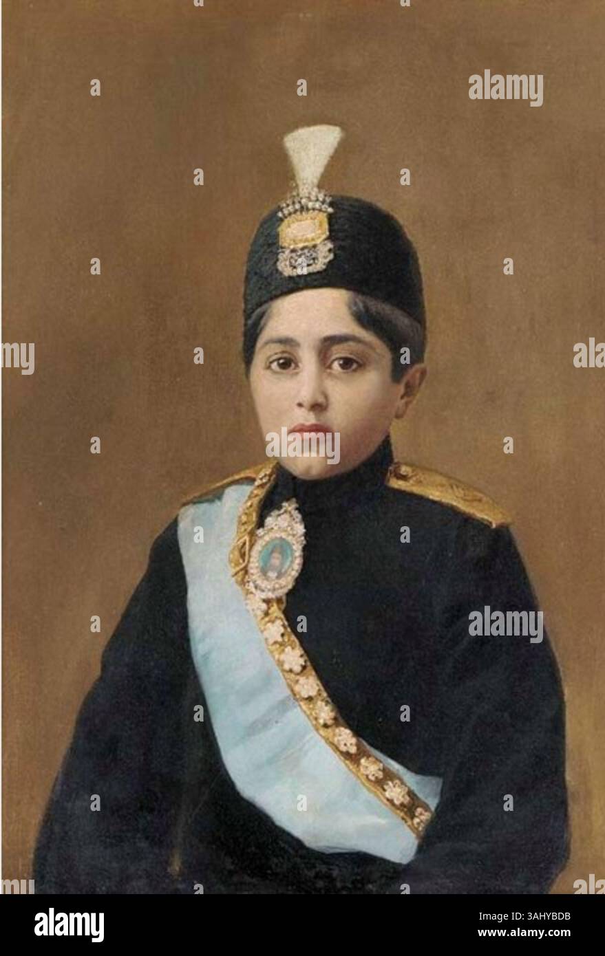 This portrait of Ahmad Shah Qajar, painted around 1910, shows the young ...