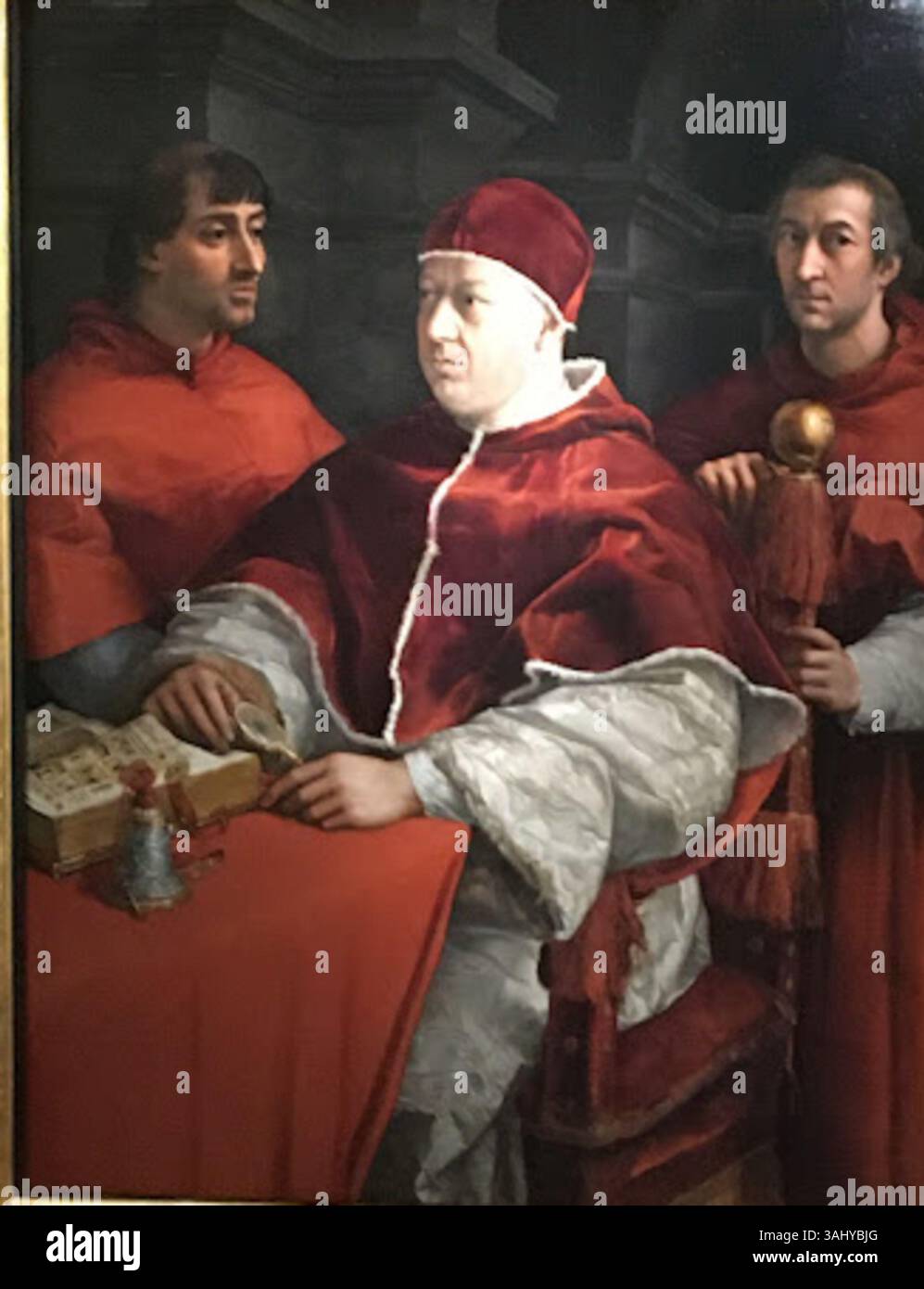Raphael's 1518 portrait 'Leo X with Cardinals' depicts Pope Leo X ...