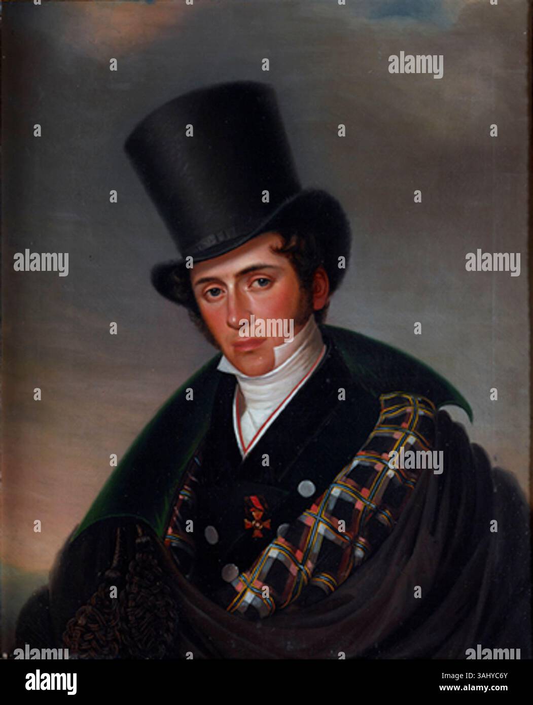 A 1828 portrait of Carl Gustaf Mannerheim (1797-1854), showcasing the ...