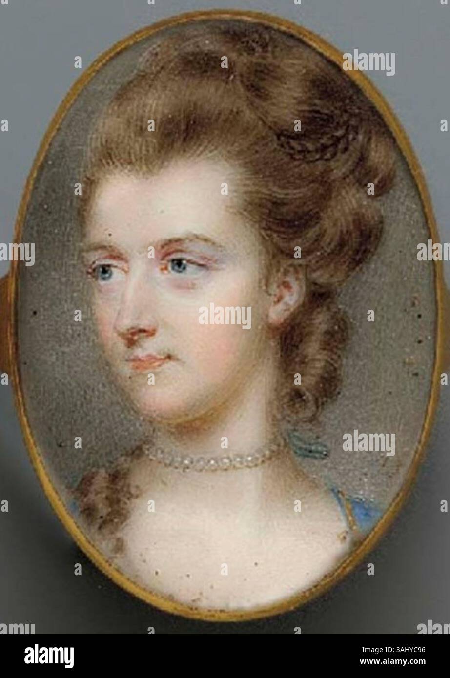 John Smart’s 18th-century miniature shows Lady Hildyard, née Dering, in ...