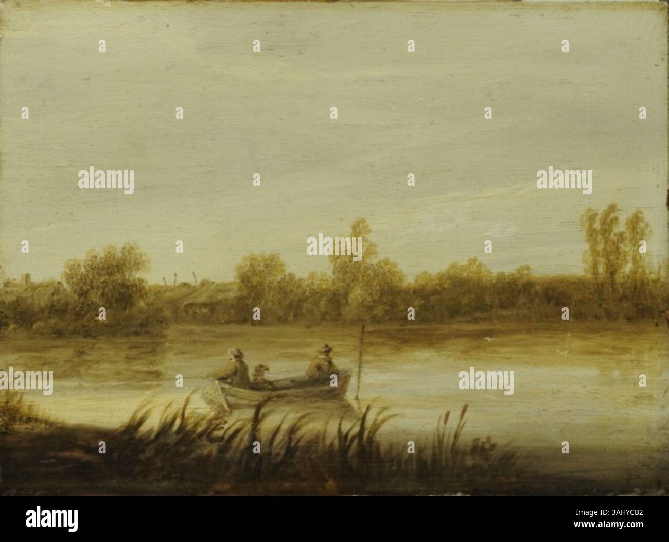 Aelbert Cuyp’s circa 1645 painting depicts a river landscape with ...