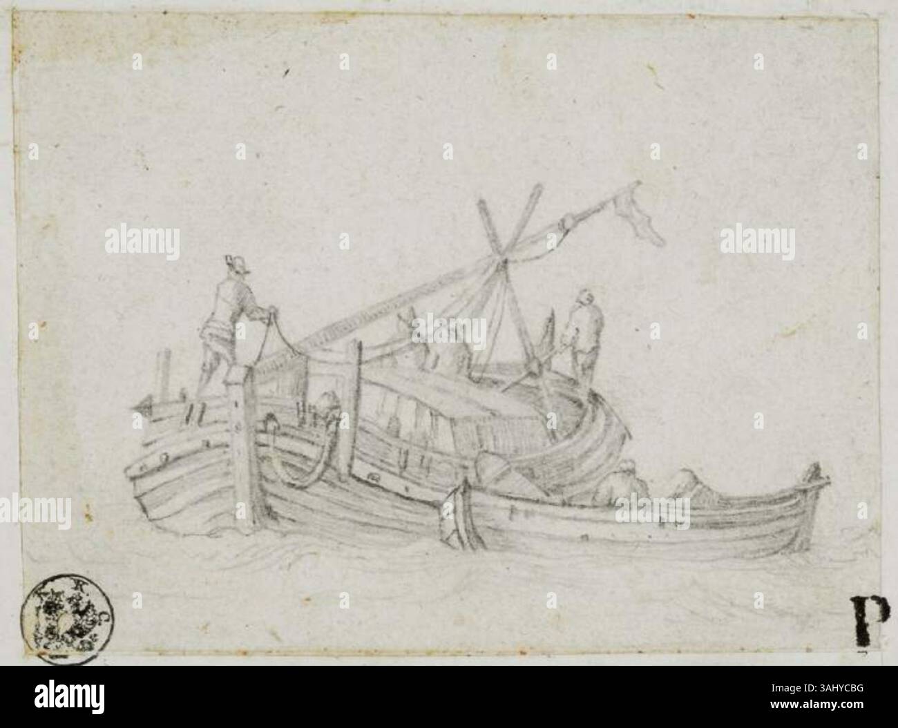 Attributed to Abraham Casembroot, this pencil drawing from the early ...