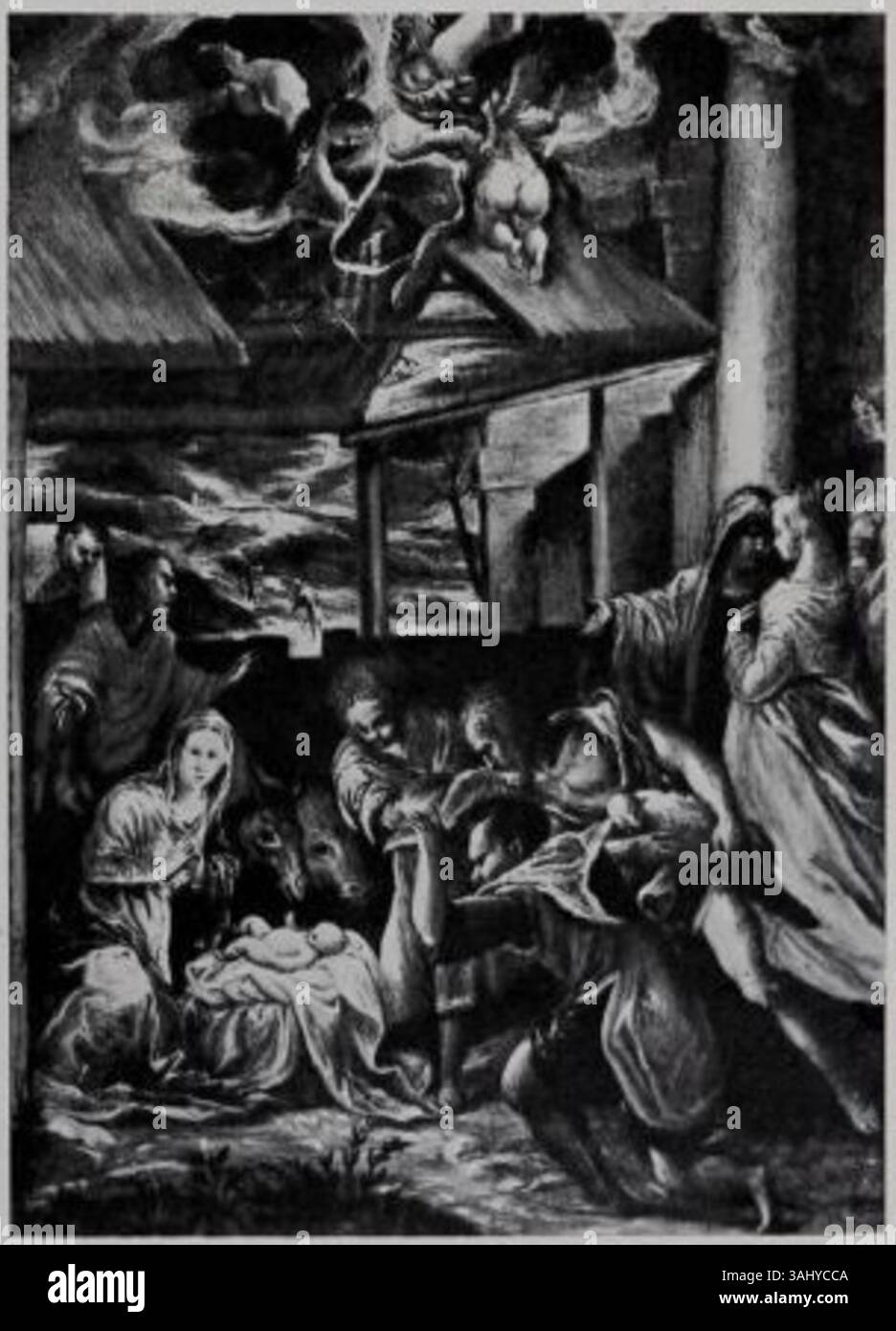 El Greco's 'Adoration of the Shepherds' from circa 1580 features the ...