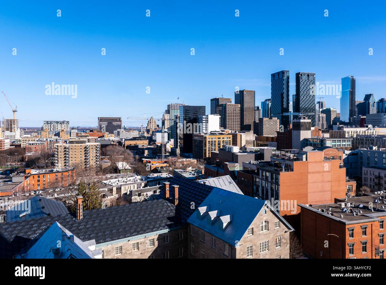Montreal, Canada - April 4, 2025: A sweeping view of Montreal's diverse ...
