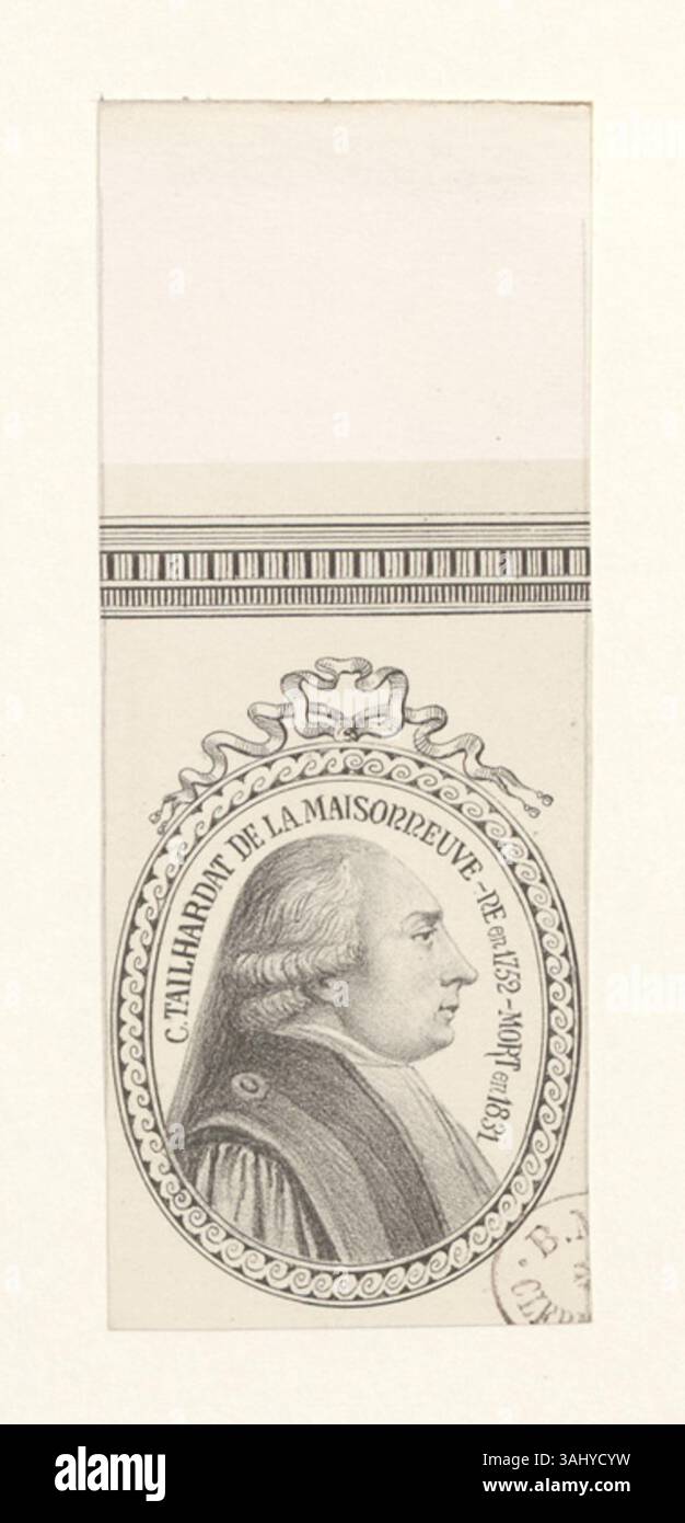 Lithograph of Constantin Tailhardat de la Maisonneuve, born in 1752 and ...