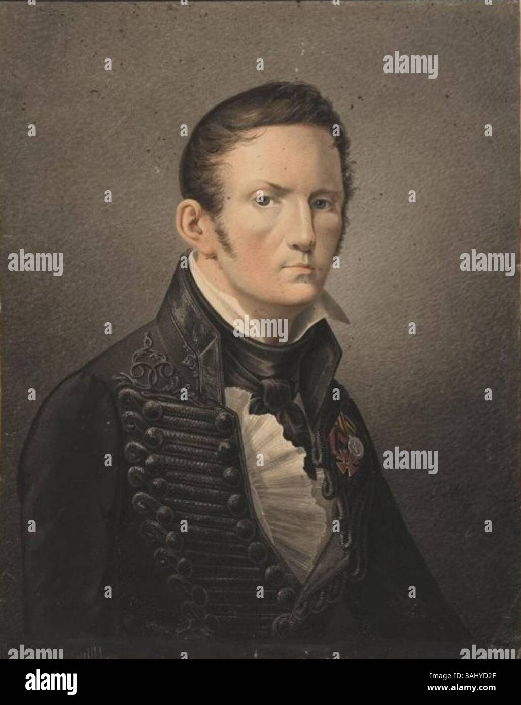 The self-portrait of Auguste-Joseph Desarnod, painted in 1834 ...