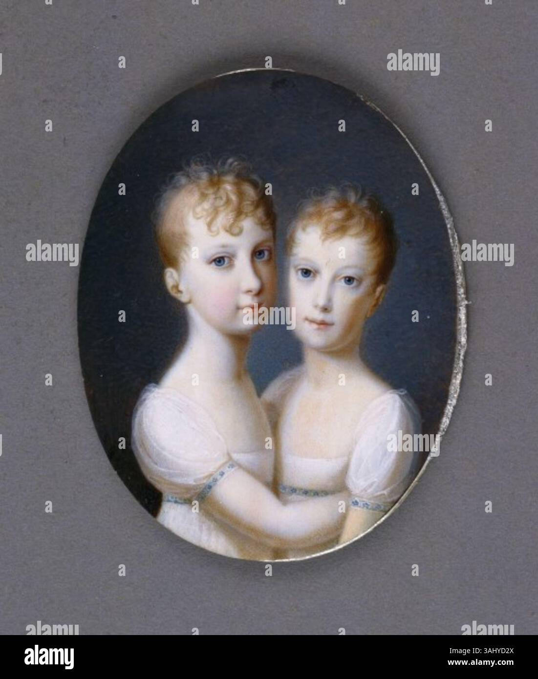 This watercolor portrait by Bernhard von Guérard, created circa 1810 ...