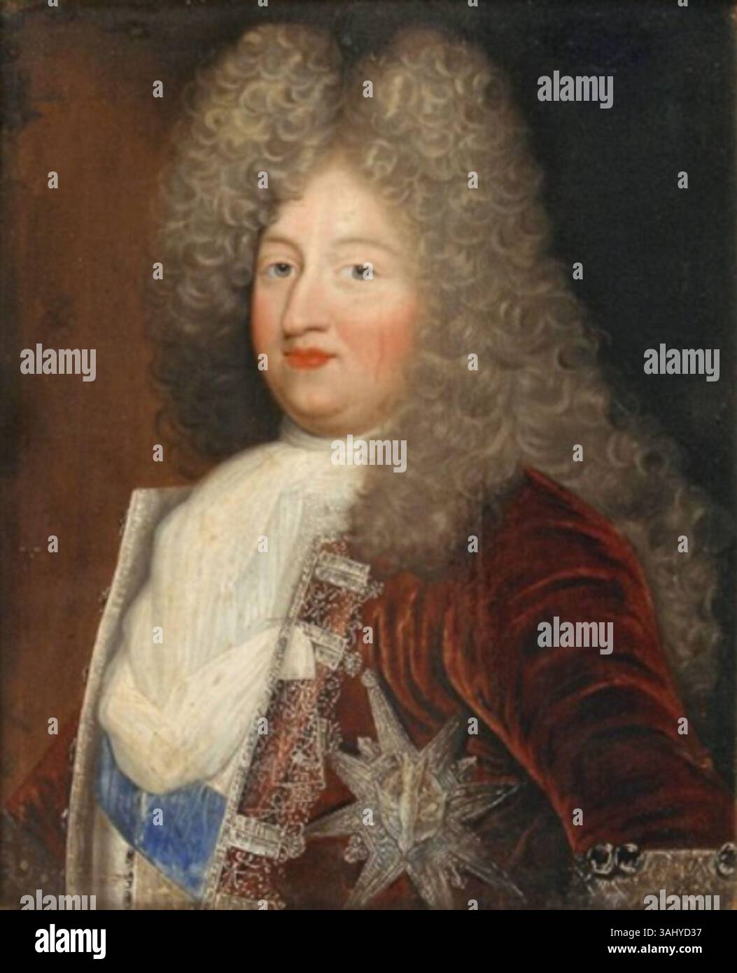 This circa 1700 oil on canvas portrait, attributed to the Circle of Pierre Gobert, depicts Louis ...