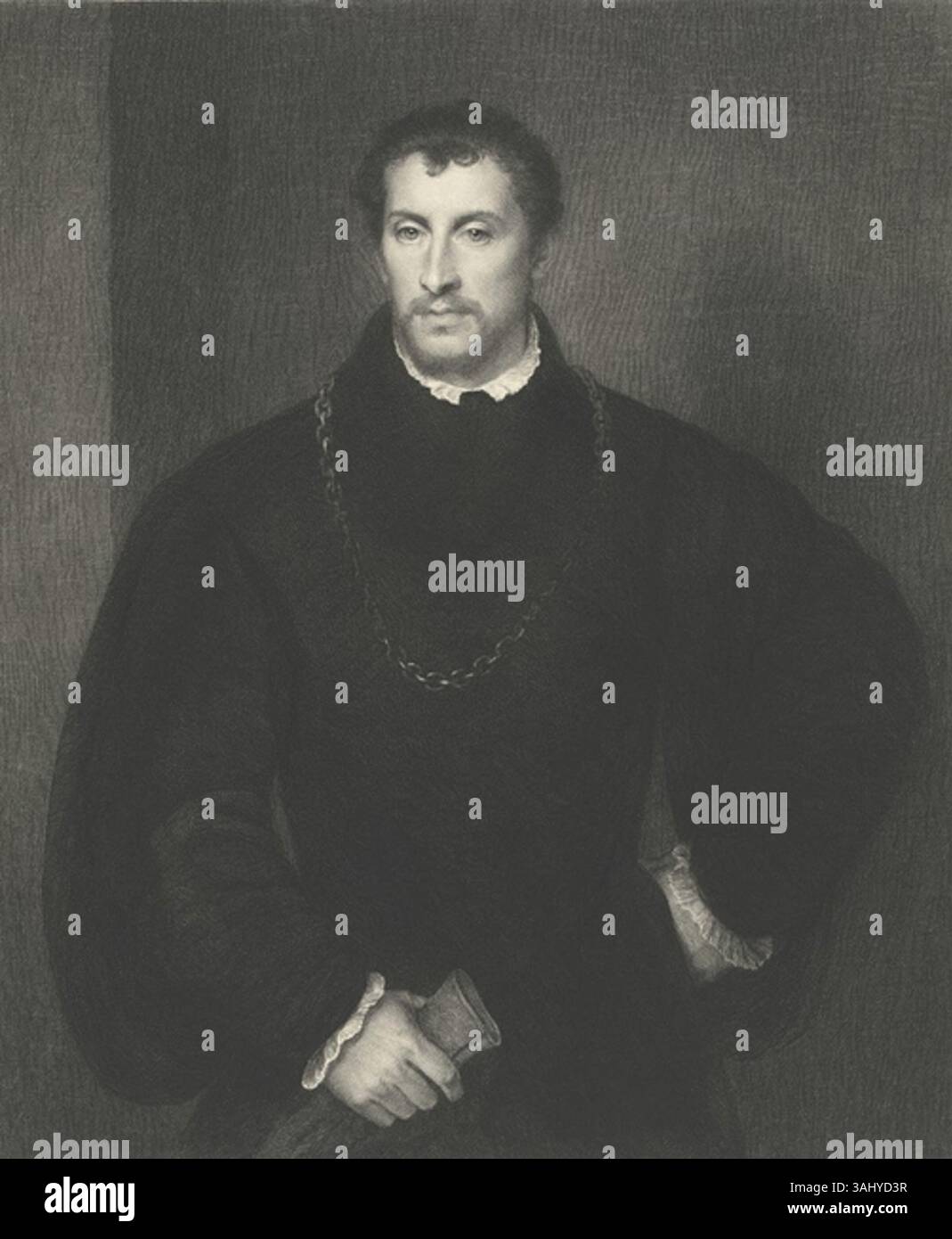 This portrait, titled 'L'homme aux yeux verts' (The Man with Green Eyes ...