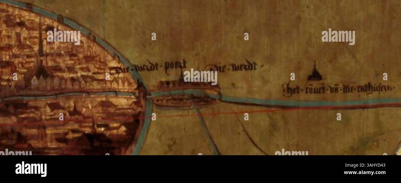 Evert van Schayck's 1541 map of Utrecht provides a detailed, historical ...