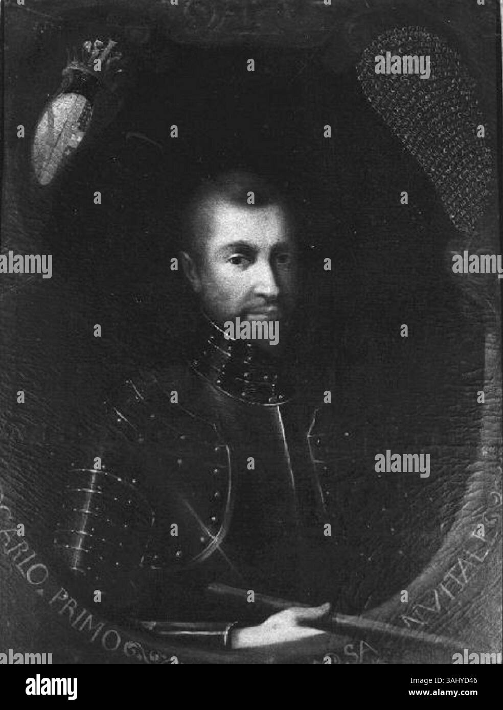 A 16th-century portrait of Carlo I Sanvitale, an Italian nobleman, painted by an unknown artist ...